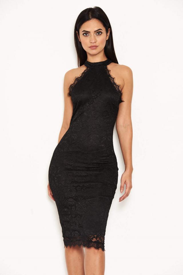 AX Paris Bodycon Dresses | WOMENS Black Lace Midi Dress | Rosaforner